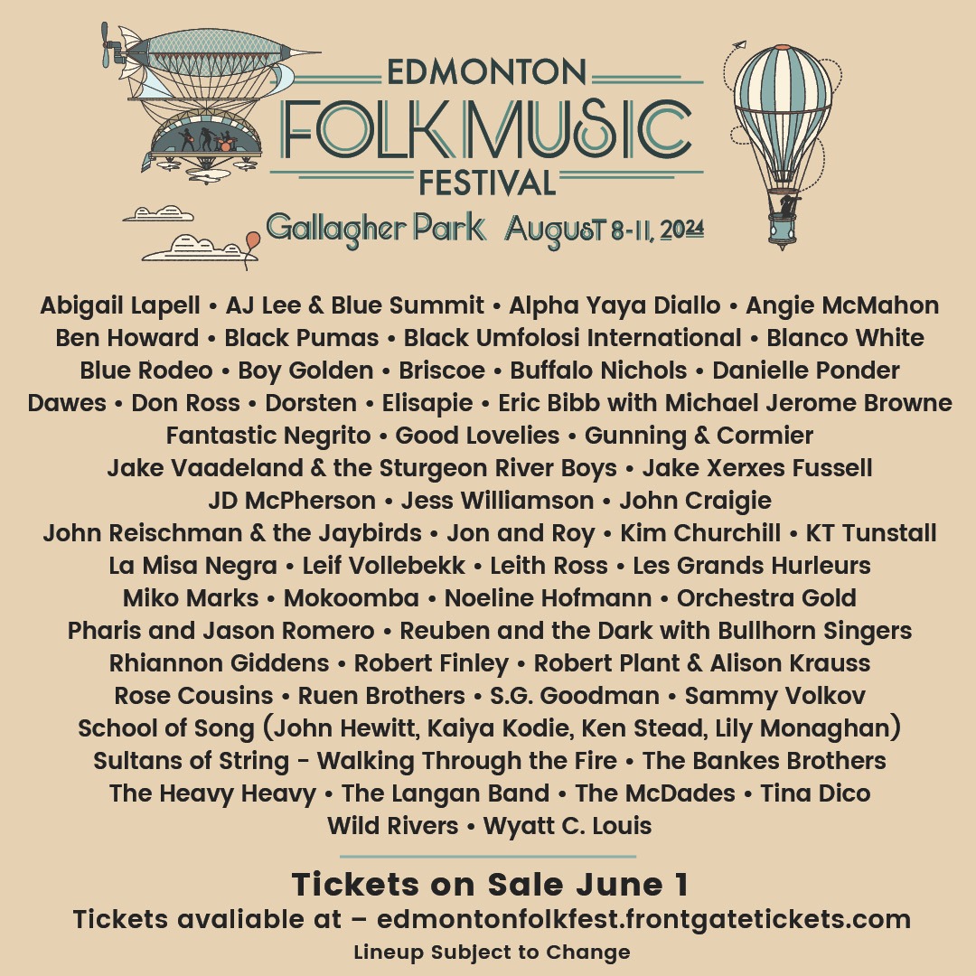 Edmonton Folk Festival Lineup