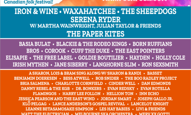 Mariposa Folk Festival Lineup