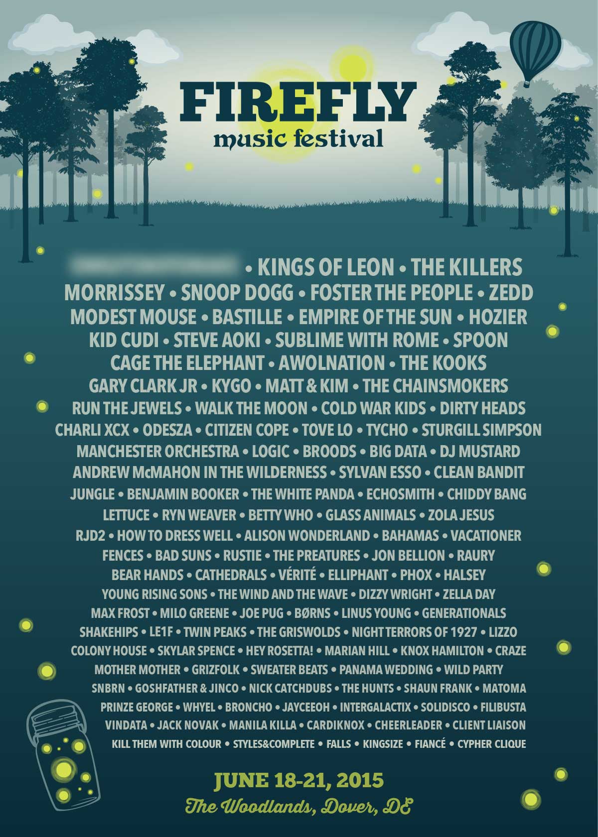 Firefly Festival 2012 Lineup
